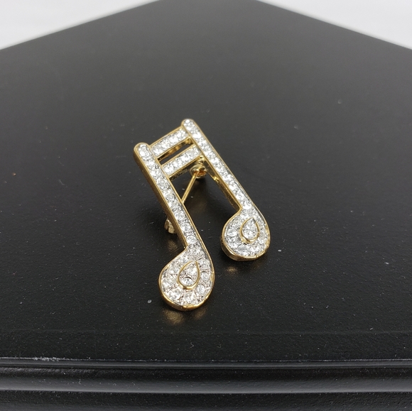 Jewelry | Music Note Gold Plated Pin | Poshmark